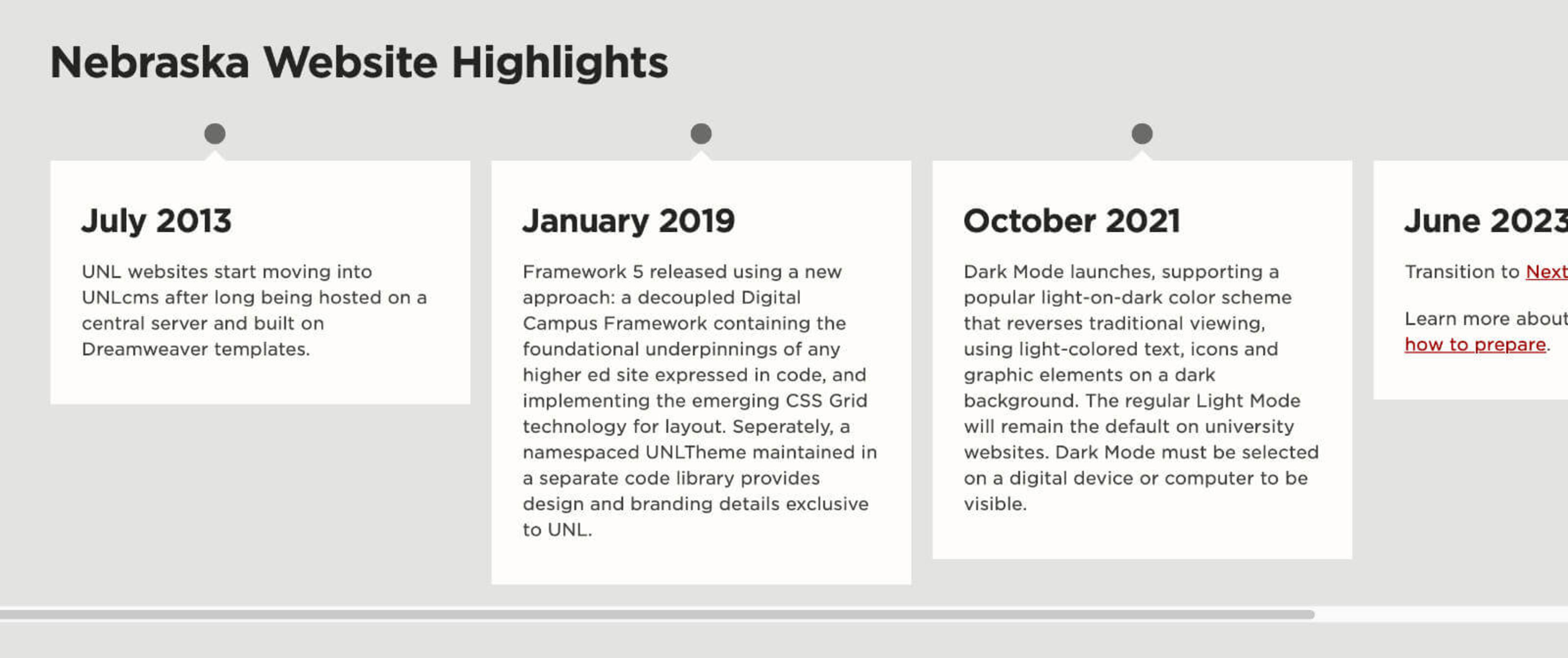 Timeline | Web Developer Network | Nebraska